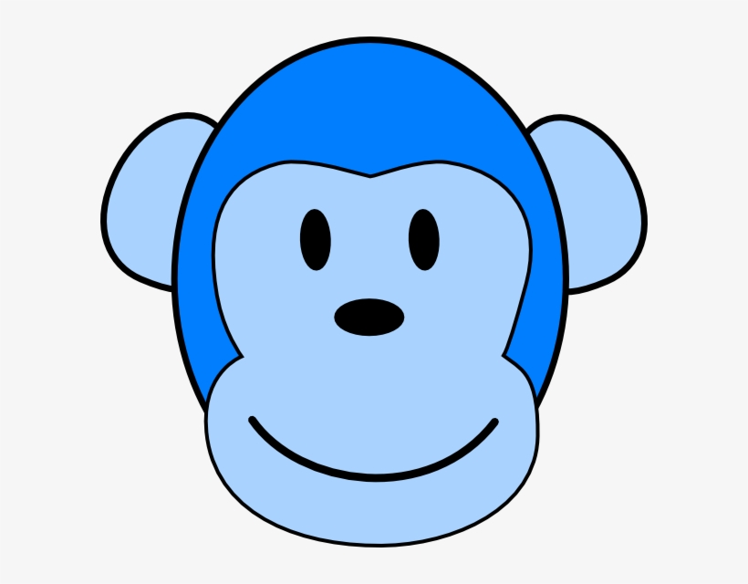 Download Very Blue Monkey Clip Art - Blue Monkey Face Clipart ...