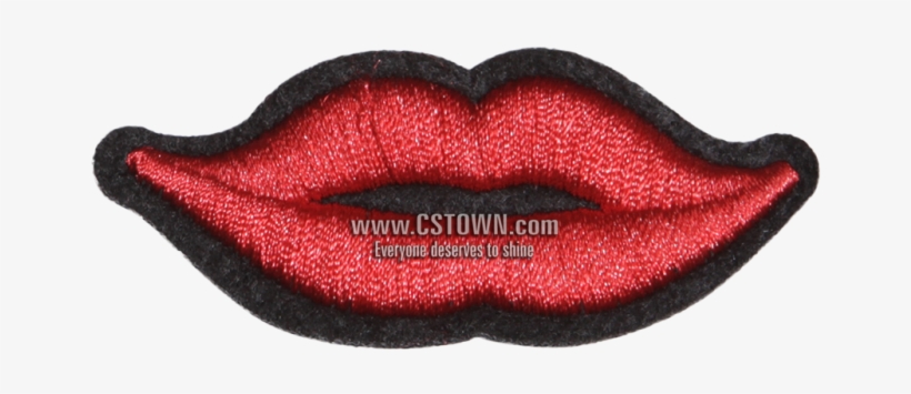 3d Red Lips Embroidery Patch For Shirts - Illustration PNG Image ...