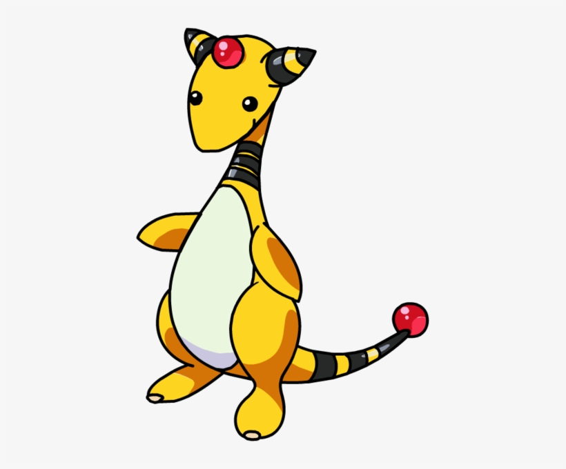 Ampharos - Yellow Black Striped Pokemon PNG Image | Transparent PNG ...