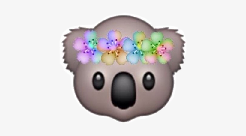Download Emoji Koala Flowercrown Fliwercrownemoji Cute Adorable - Koala ...