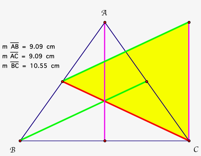 Isosceles Triangle And The Triangle Constructed From - Triangle PNG ...