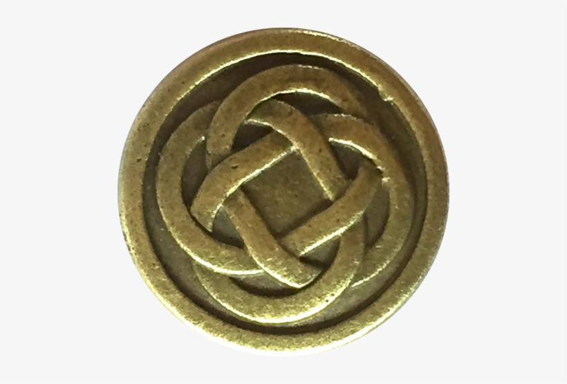 Celtic Knot Antique Gold Metal Button 11/16" - Metal PNG Image ...