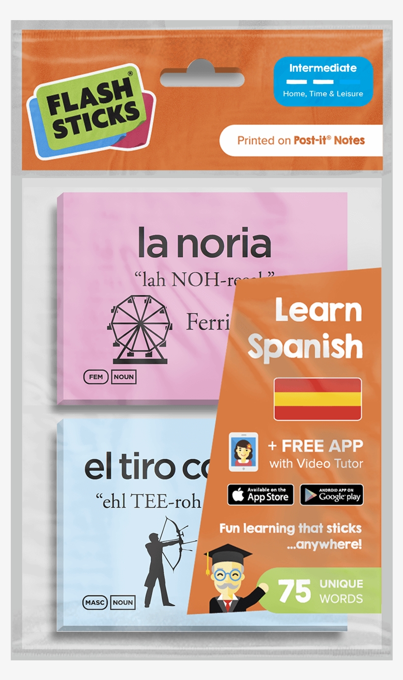 Topic Pack Bundle - Flashsticks Spanish Starter Pack - Beginner PNG ...