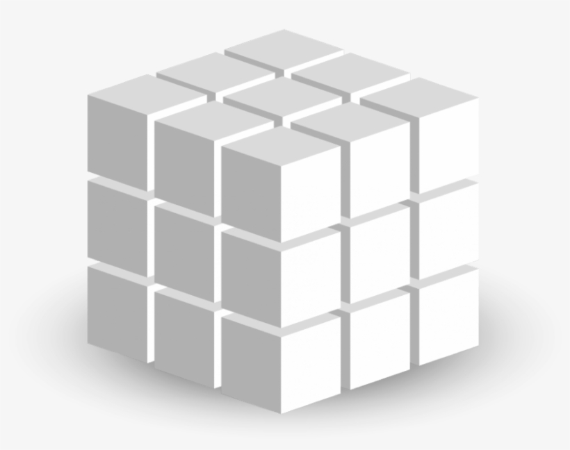 White Cube Composed Of Smaller White Cubes, Representing - Alternate ...