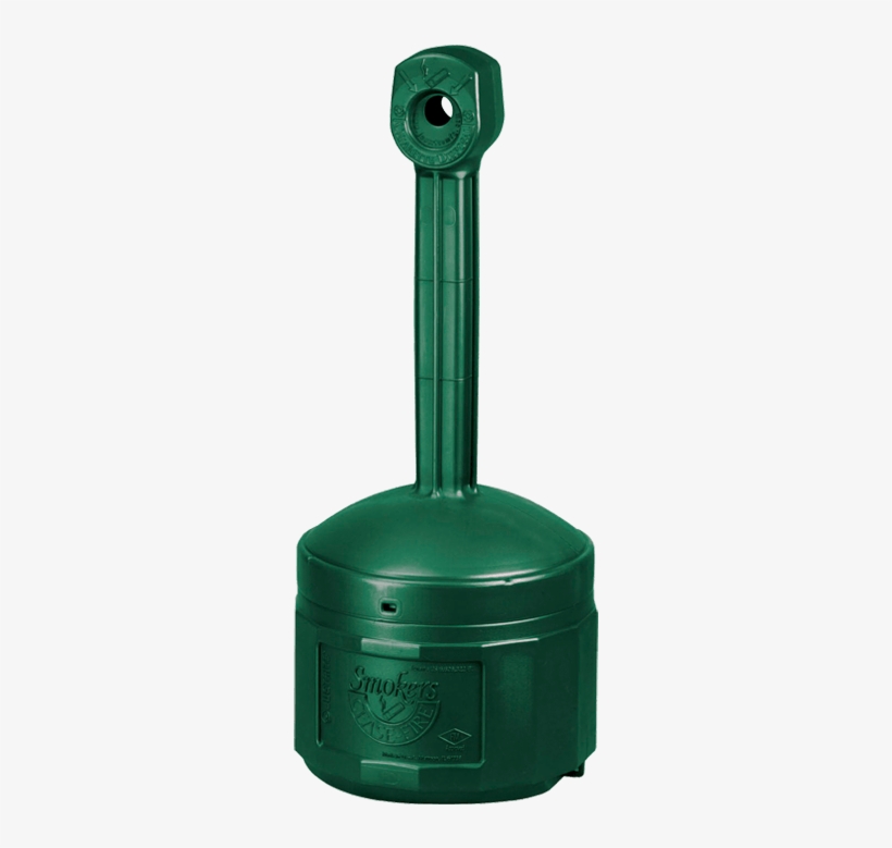 Cigarette Butt Receptacle, Green - Justrite Cease Fire Cigarette Butt ...