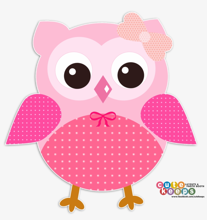 Cute Pink Cartoon Owls
