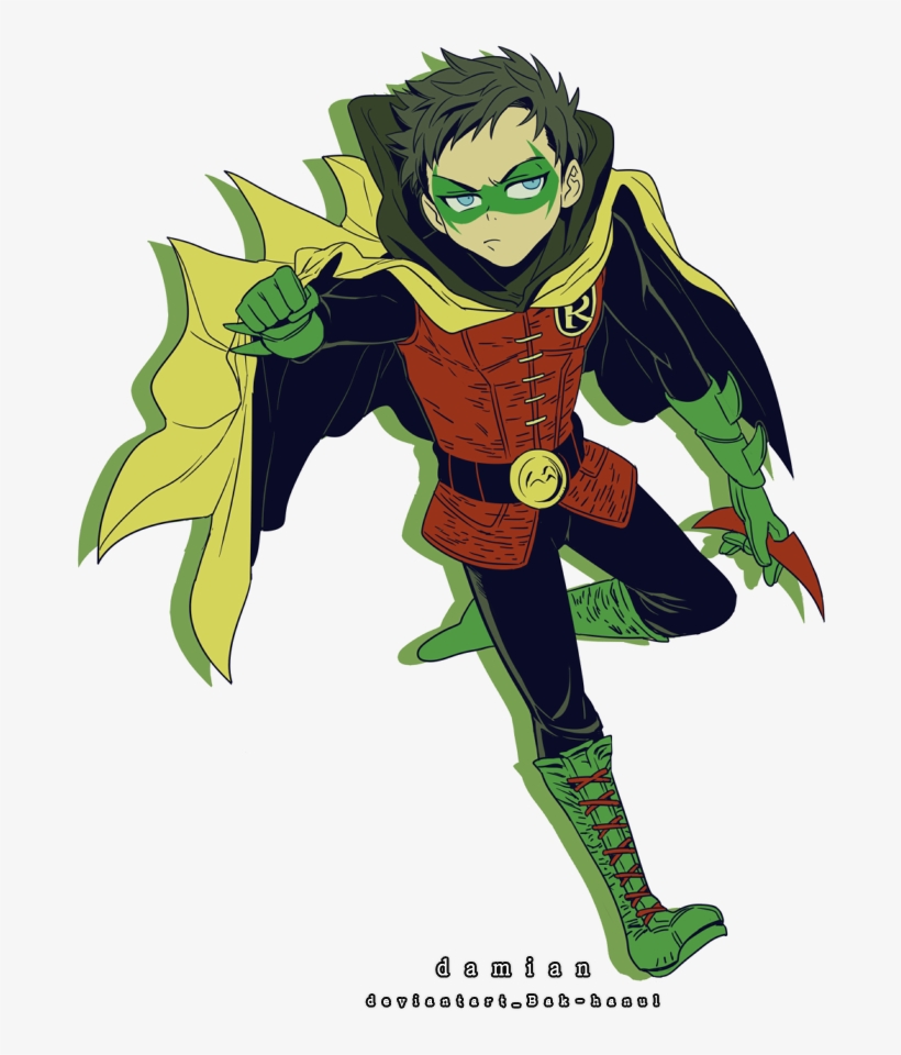 Damian Wayne By Bak-hanul - Damian Wayne Fanart Png PNG Image ...