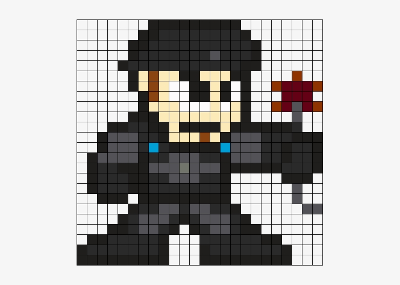 Marcus Fenix Bead Sprite Perler Bead Pattern / Bead - Dibujos En ...