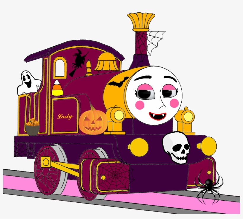 Lady With Halloween Decorations - Lady The Magical Engine Cgi PNG Image ...