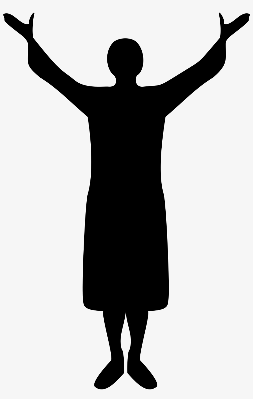Praise And Free Download Black White - Praise Silhouette PNG Image ...