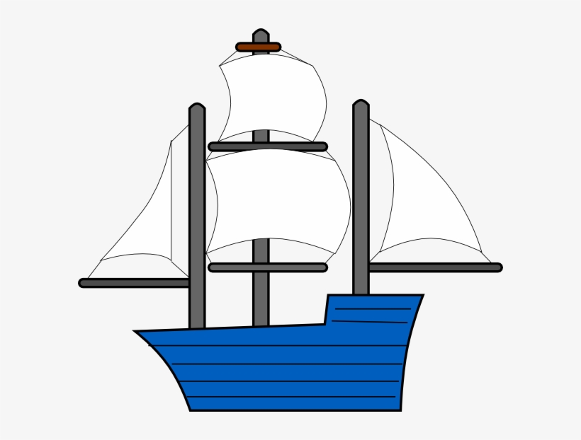 Download Blue Sailing Ship Svg Clip Arts 600 X 542 Px | Transparent PNG ...