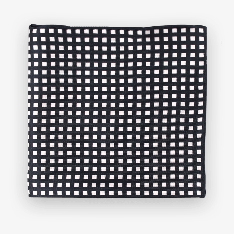 White On Black Checkered Pocket Square Squareguard - Mat PNG Image ...