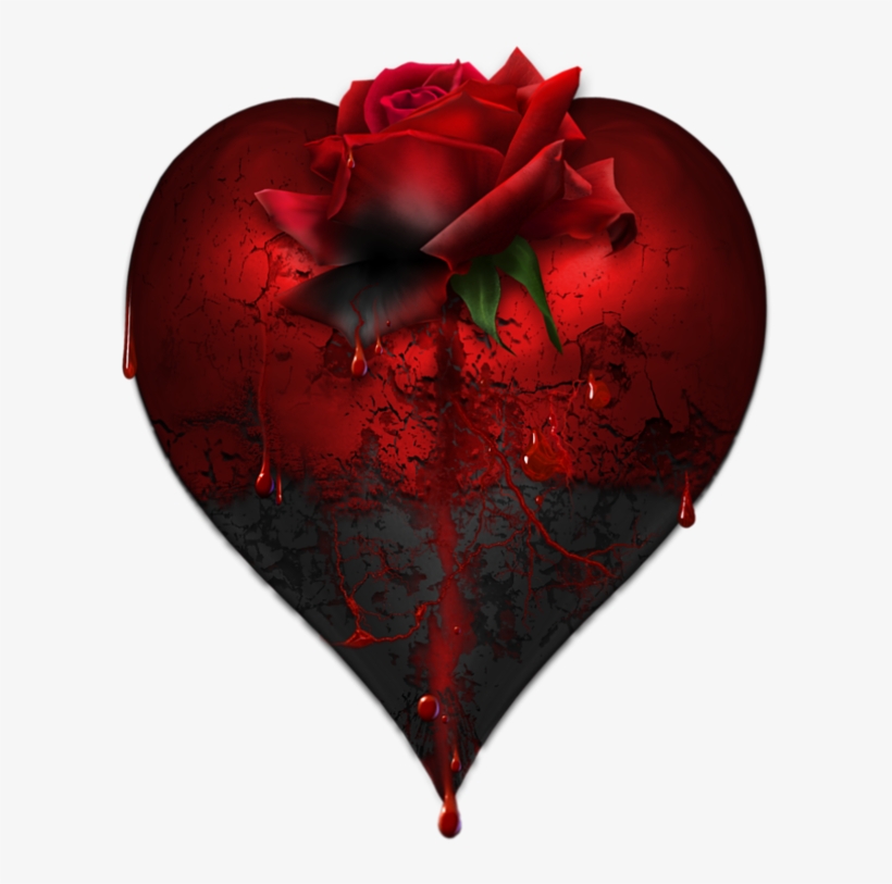 Download Dark Red Heart Png Freeuse Stock - Gothic Bleeding Heart ...