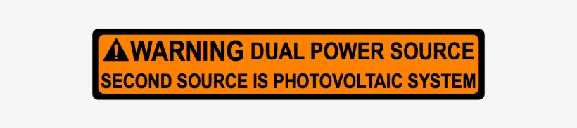 Download Warning Dual Power Source - Nec 2014 Compliant Label: Warning ...