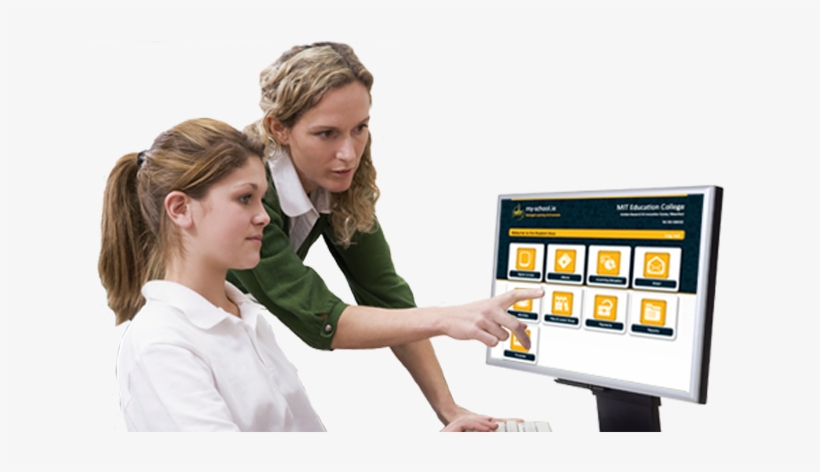 College Management System - Computer Students And Teachers Png PNG ...