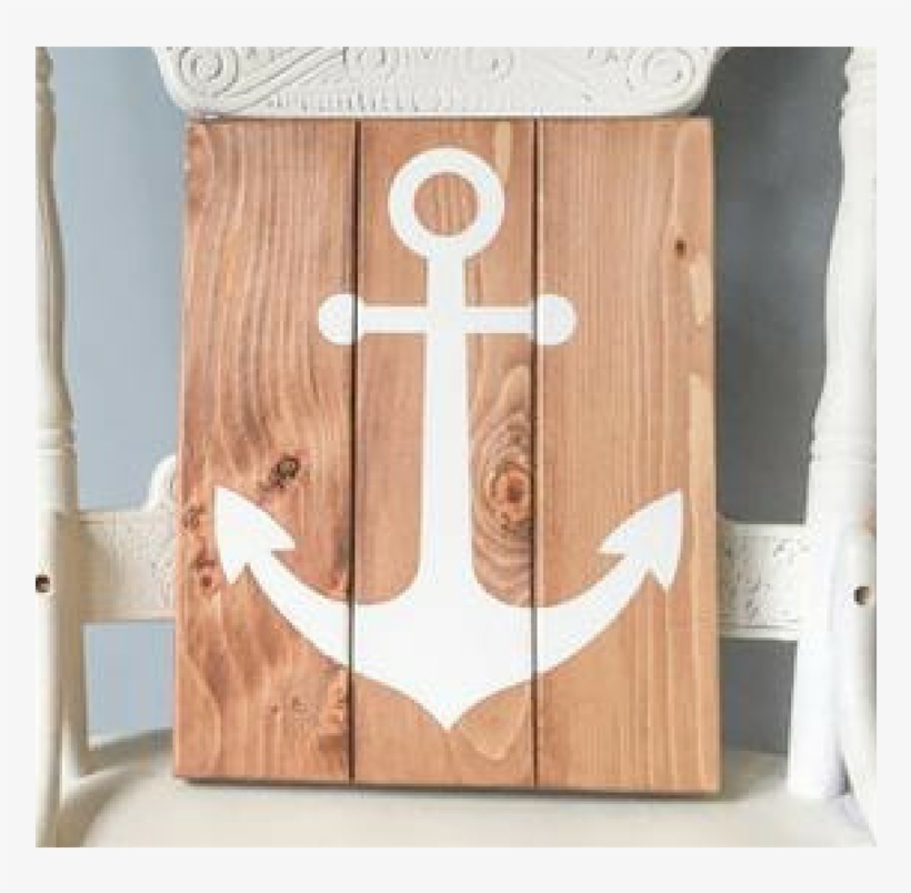 Nautical Anchor Wood Sign - Nautical Anchor Sign PNG Image ...