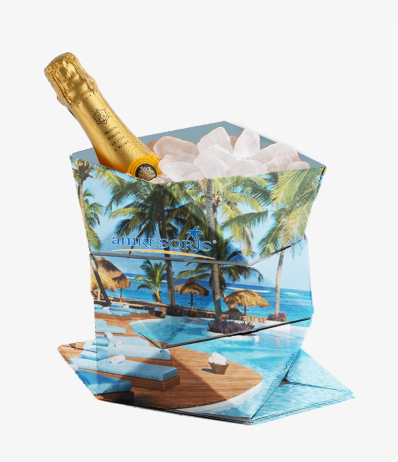Origami Paper Ice Bucket - Champagne PNG Image | Transparent PNG Free ...