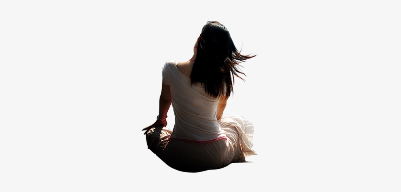 Freetoedit Woman Sittingdown Back - Girl Back Png For Picsart PNG Image ...