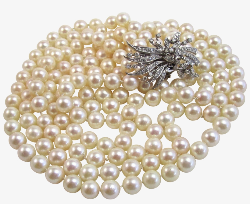 Vintage Estate 1950's Double Strand Cultured Pearl - Mobile Phone PNG ...