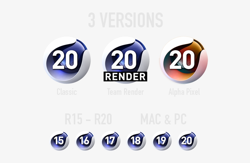 Shows Multiple Cinema 4d Icons With The Version Number - Cinema 4d PNG ...