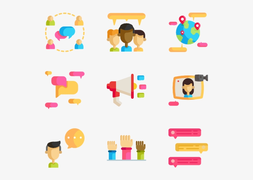 Download Discussion - Discussion Color Icon | Transparent PNG Download ...