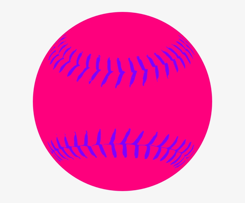 This Free Clipart Png Design Of Pink Softball Clipart - Vintage Base ...