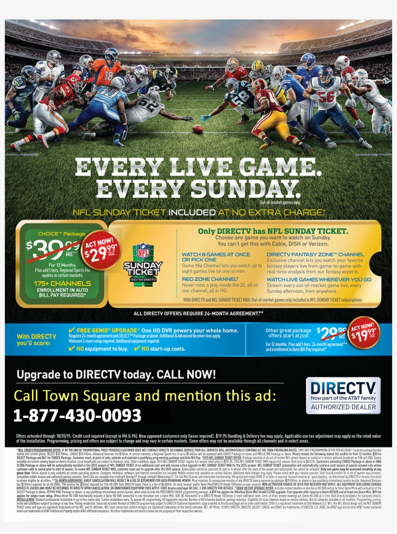 Subscription To Cox Advanced Tv Sports And Info Pak - Directv PNG Image ...