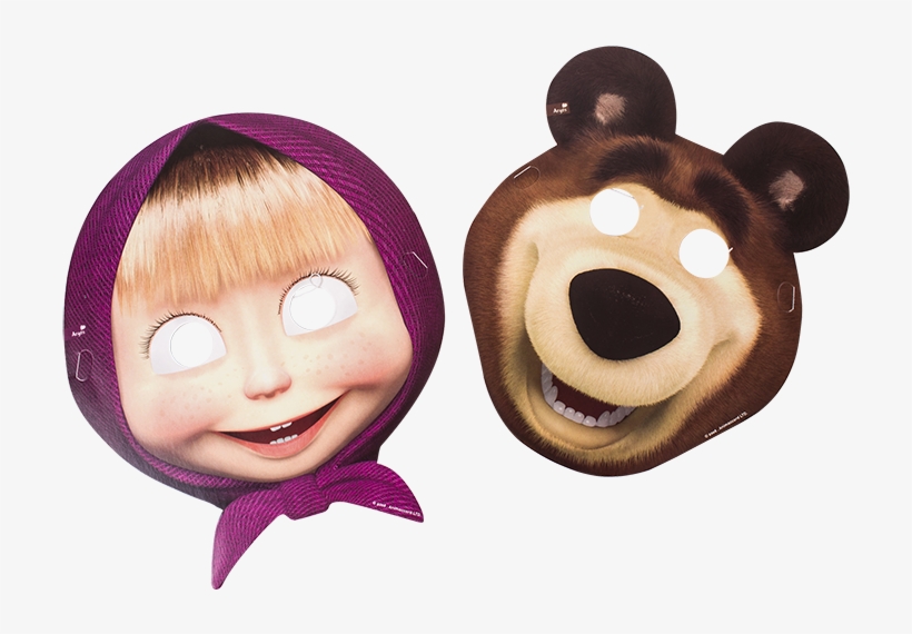 Linea Masha Y El Oso - Mascara De Masha Y El Oso PNG Image ...