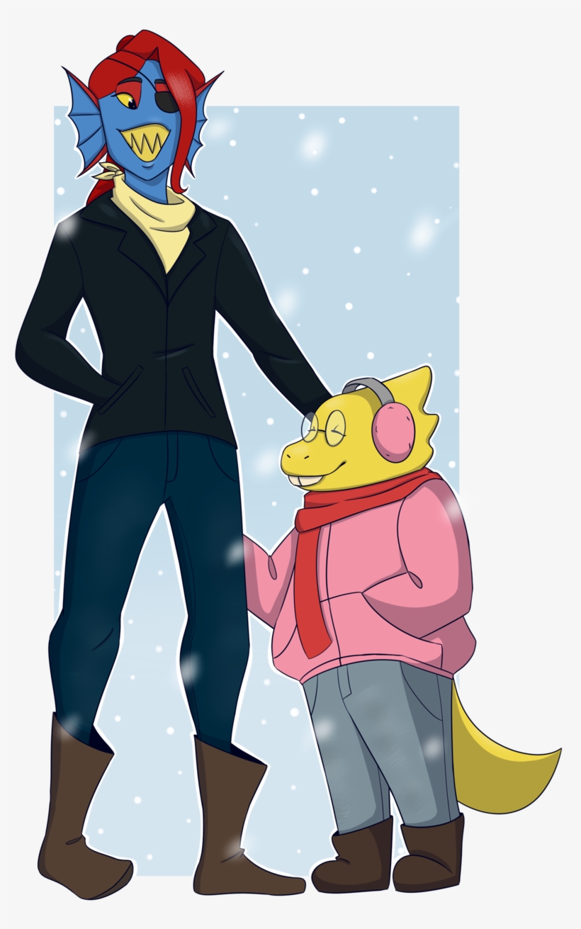 Undertale Undyne Alphys Alphyne Undertale Art Undertale - Cartoon PNG ...