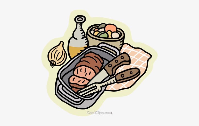 Meatloaf In Pan Royalty Free Vector Clip Art Illustration PNG Image ...