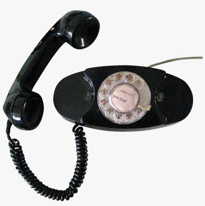 Vintage Princess Phone, Black, Rotary Dial, Authentic - Telephone PNG ...