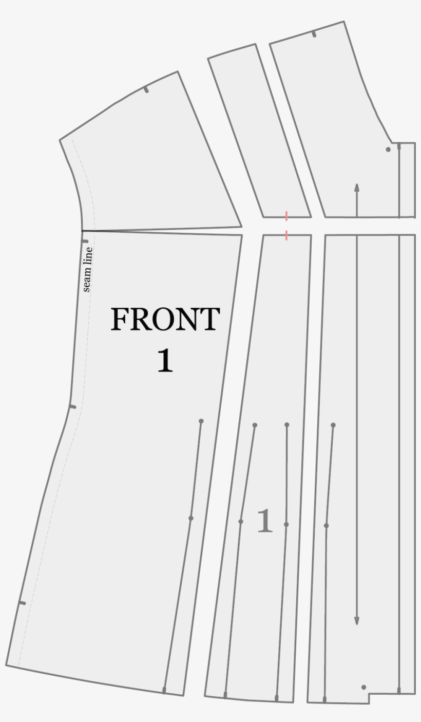 Cut Along The Adjustment Lines Leaving A Hinge At The - Pattern PNG ...