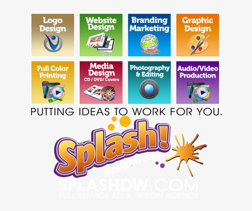 Design Branding Marketing Social Media - Splash Designworks PNG Image ...