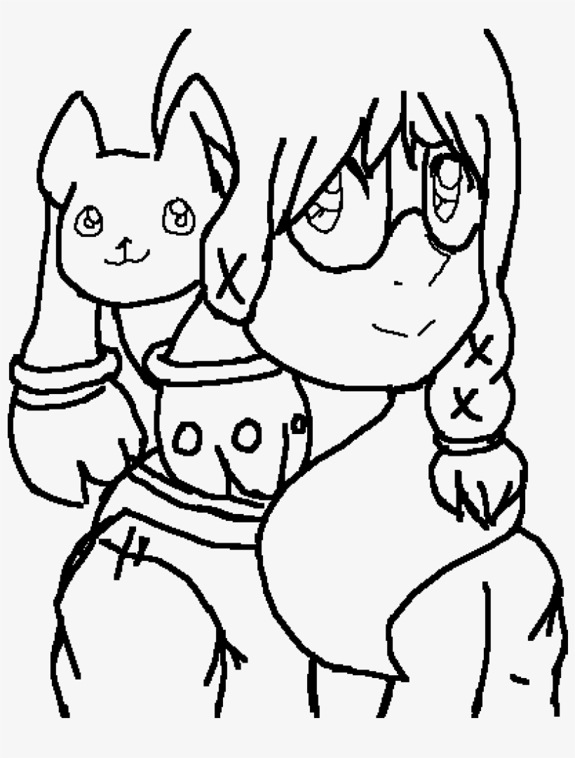 Dokia With Kyubey - Cartoon PNG Image | Transparent PNG Free Download ...