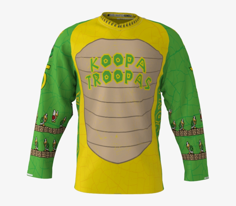 Koopa Troopas Custom Roller Hockey Jersey - Jersey PNG Image ...