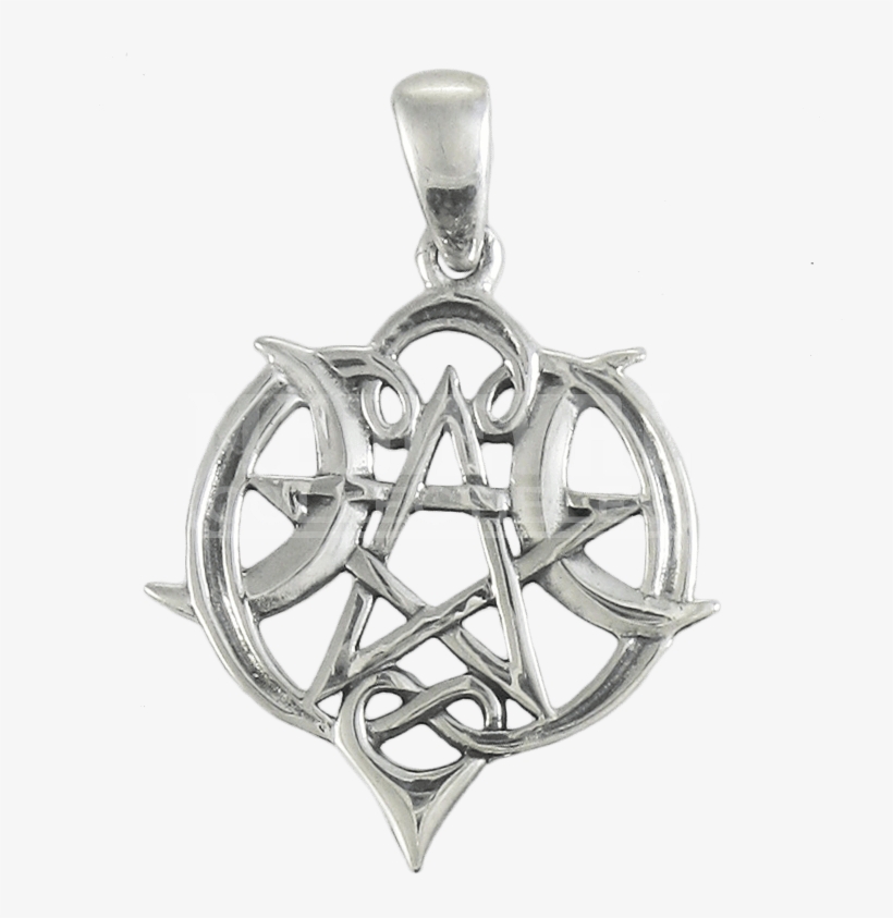 Small Silver Heart Pentacle Pendant - Pentacle PNG Image | Transparent ...