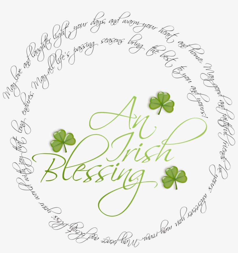Happy St Patrick's Day - 'blessings Count Them One By One' Vinyl Wall ...