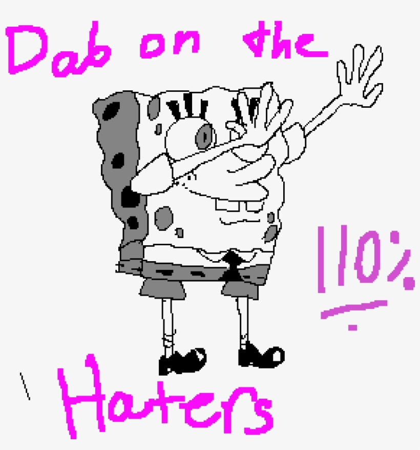 Dabbing Spongebob - Poster PNG Image | Transparent PNG Free Download on ...