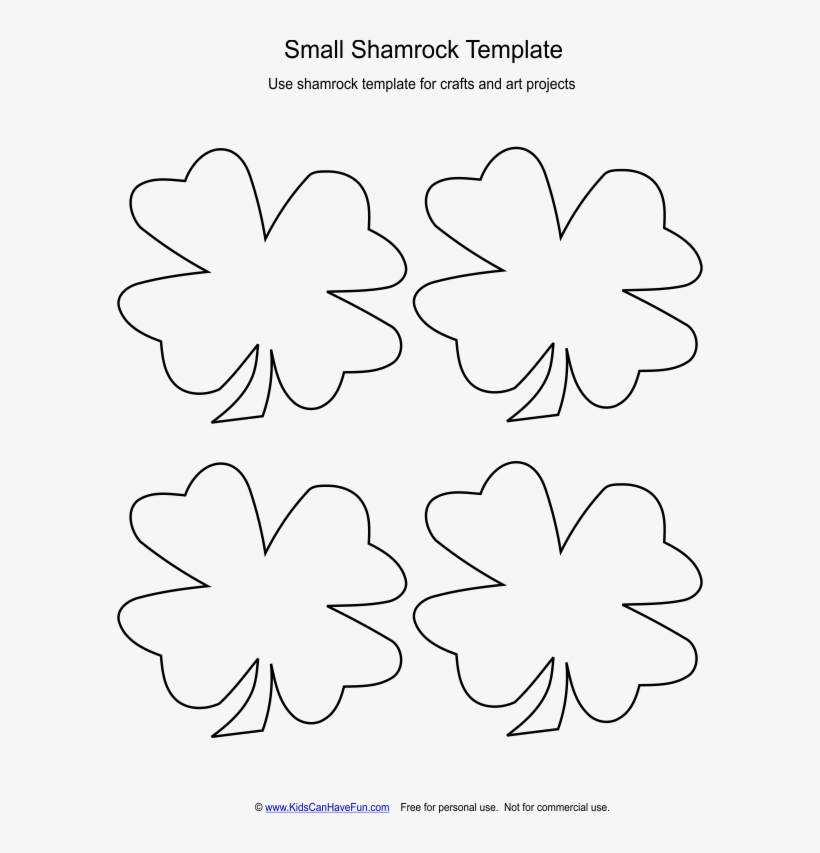 Small Shamrocks Template For St - Saint Patrick's Day PNG Image ...