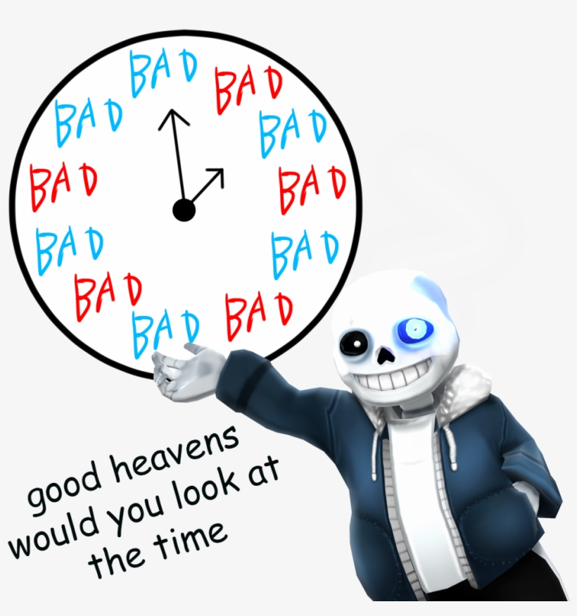 Sans Bad Time Clock PNG Image | Transparent PNG Free Download on SeekPNG
