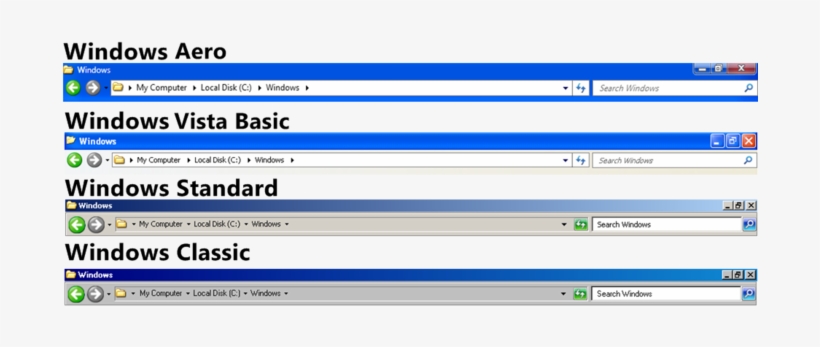 Download Vista Visual Styles Comparison - Windows | Transparent PNG ...
