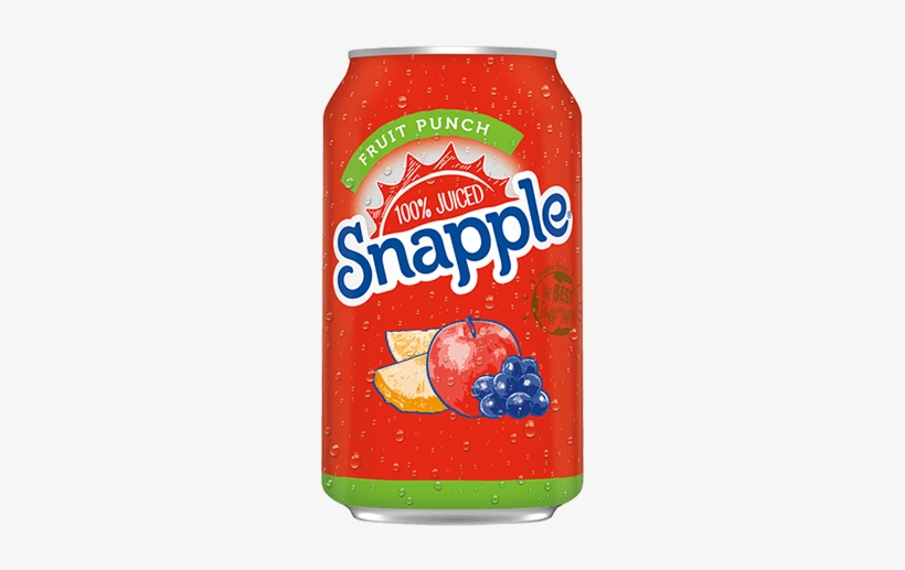 Snapple 100% Juiced Fruit Punch - Snapple Fruit Punch Label PNG Image ...