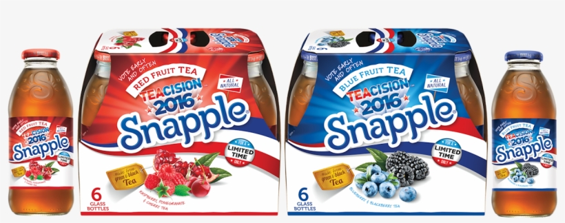 Promotional Packaging - Snapple Red Fruit Tea, 16 Fl Oz Glass Bottles ...