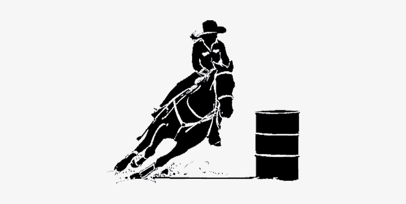 Rodeo Barrel Racing Clipart - Barrel Racer Silhouette PNG Image ...