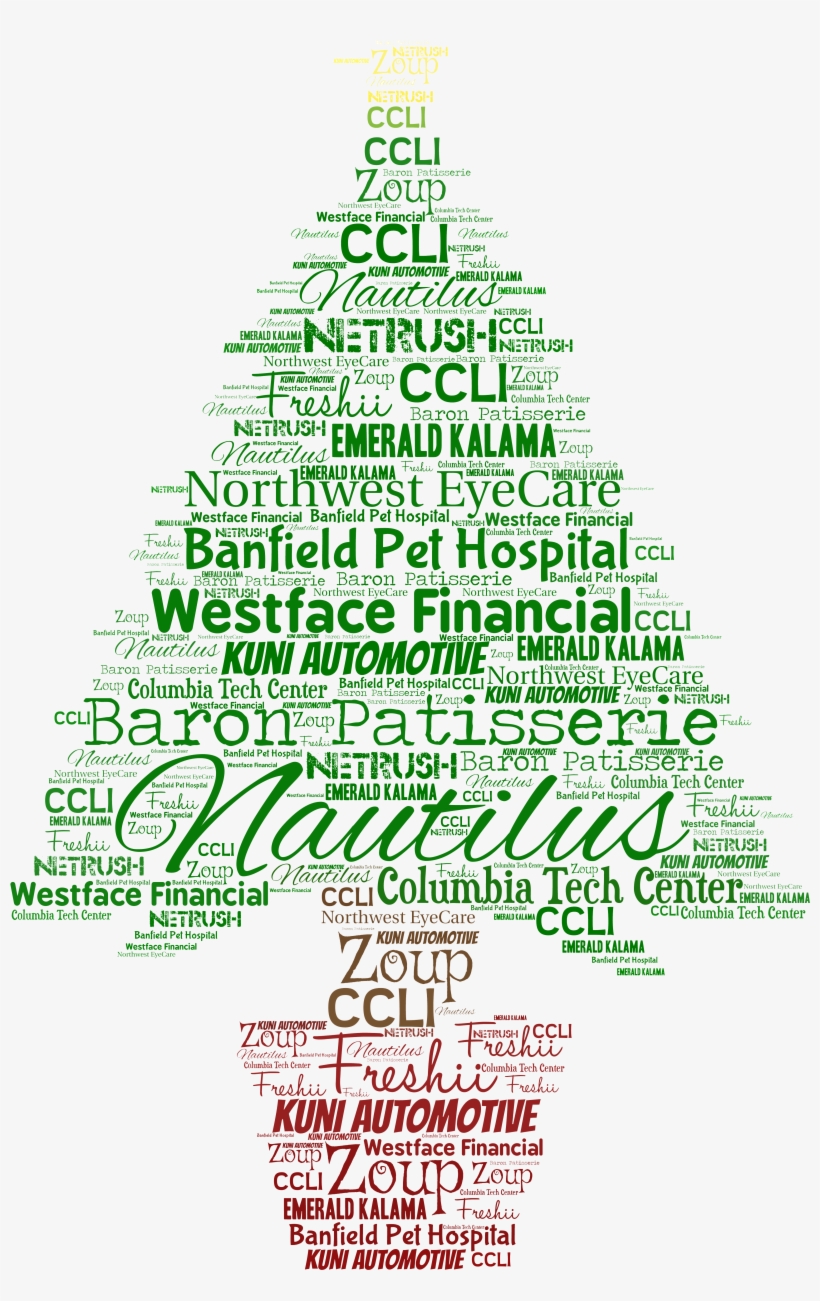 Download Word Cloud Tree Frame - Christmas Tree Word Cloud Png ...