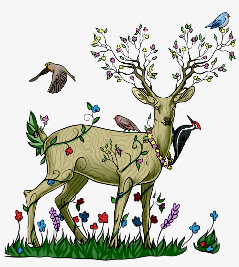 Spring Deer Pose By Maytitan On Deviantart - Spring Deer PNG Image ...