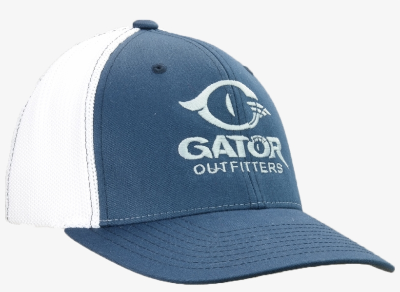 Logo Flex Fit Cap- Navy Blue / White / White Gator - White PNG Image ...