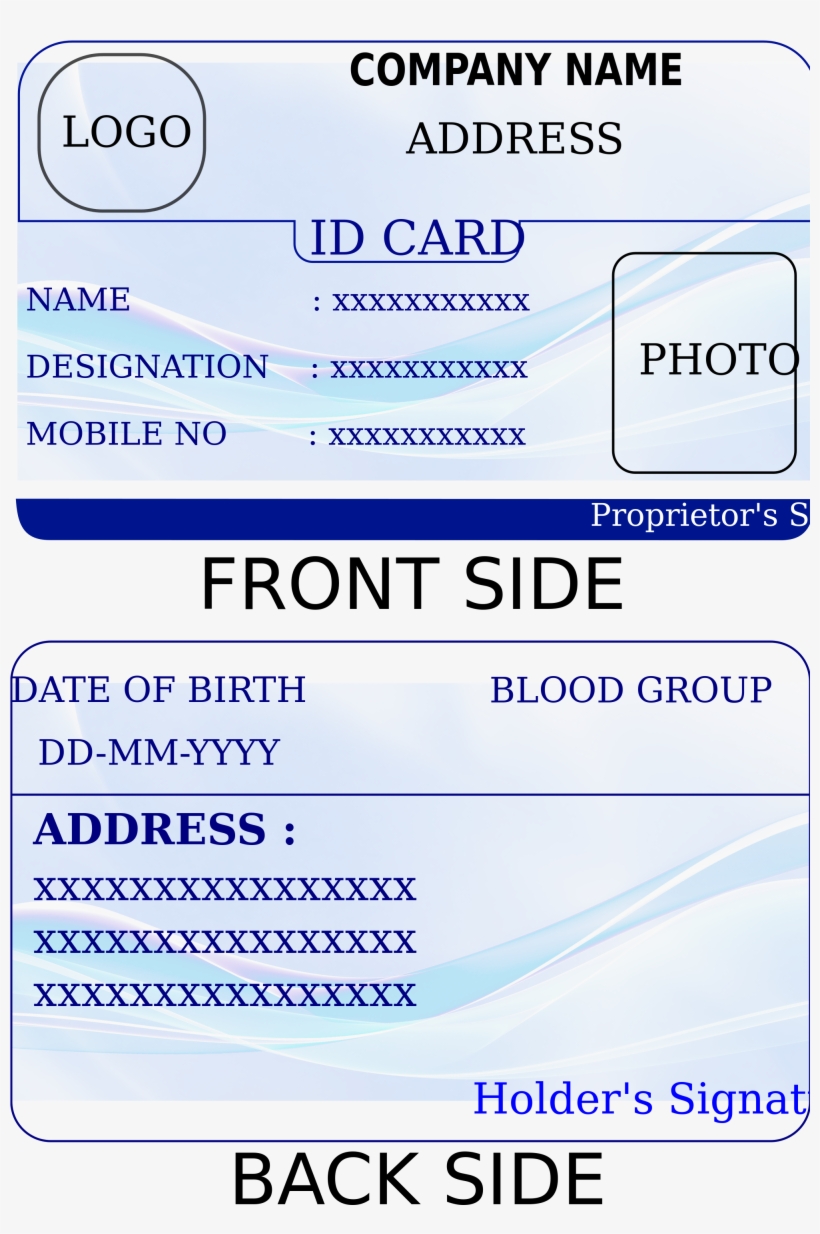 Open - Printable Id Template PNG Image | Transparent PNG Free Download ...