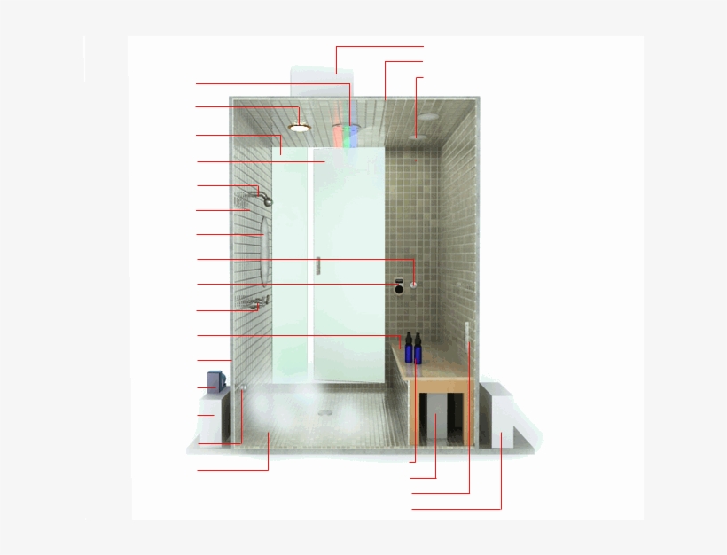 Steam Shower Design - Steam Room Size PNG Image | Transparent PNG Free ...