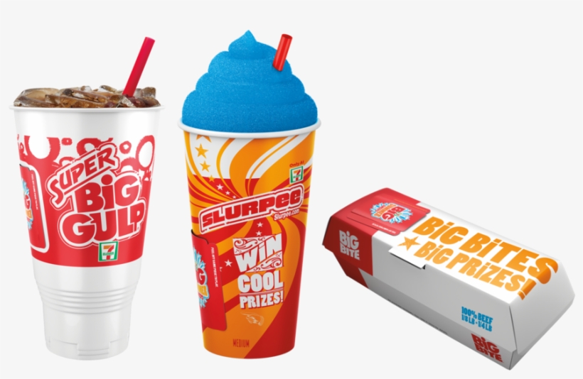 Big Gulp, Slurpee And Big Bite Packaging - Gelato PNG Image ...
